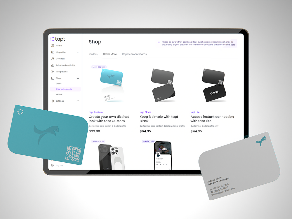 Contactless Digital Business Card | Virtual NFC Cards | Tapt