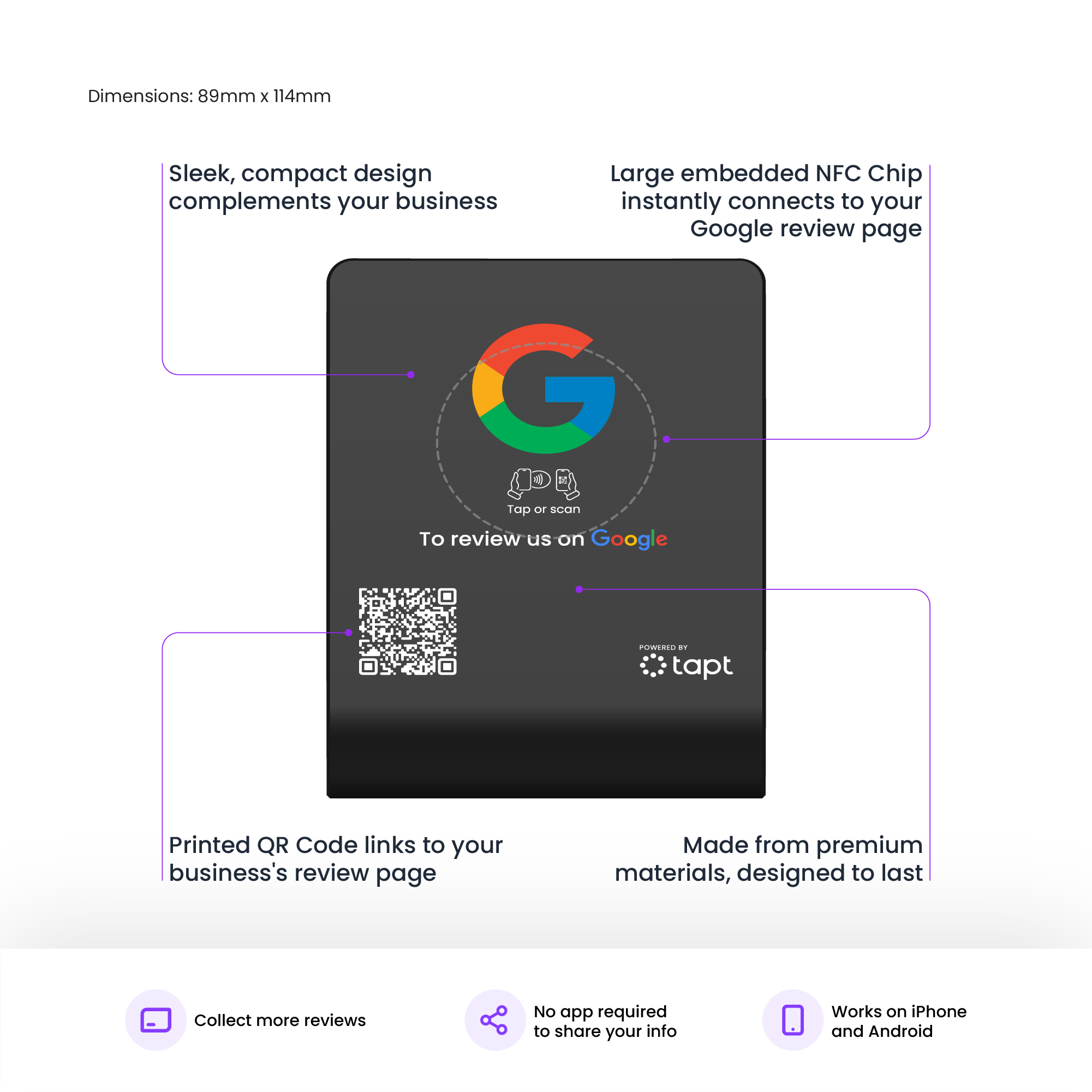 Google Review Stand – Collect Customer Reviews Easily | Tapt