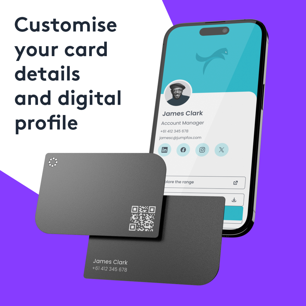 Tapt Black | Digital Business Card | Electronic Smart Card