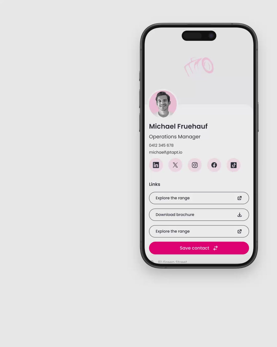 Contactless Digital Business Card | Virtual NFC Cards | Tapt